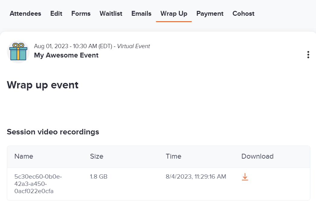 Record a virtual event in Bevy Virtual Meetup – Bevy Help Center